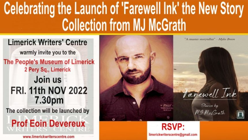 Book Launch: Farewell Ink by MJ McGrath – Limerickwriters