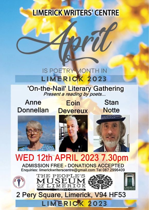 ‘On the Nail’ Reading with Anne Donnellan, Eoin Devereux & Stan Notte ...